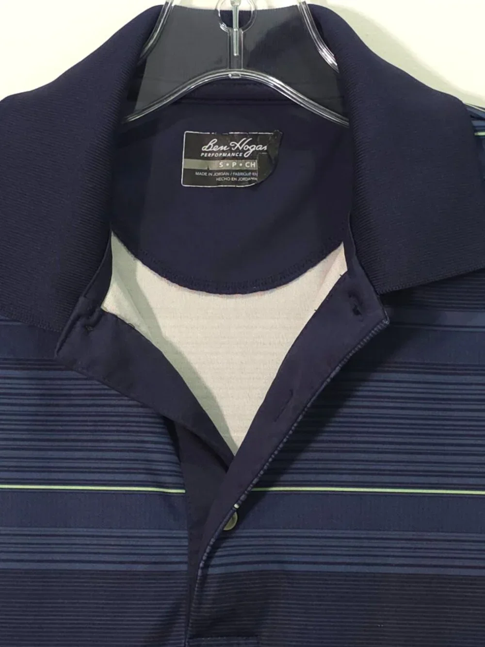 Hogan | Shirts | Ben Hogan Performance Navy Blue Striped Golf Polo ...